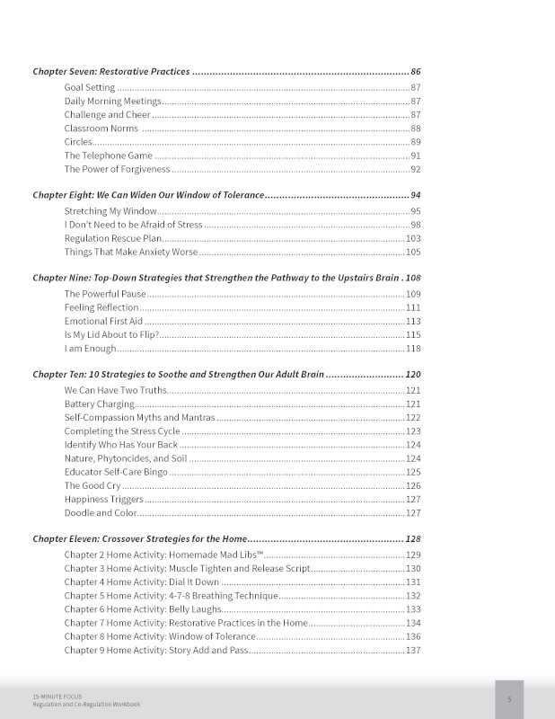 15-Minute Focus: Regulation and Co-Regulation Workbook