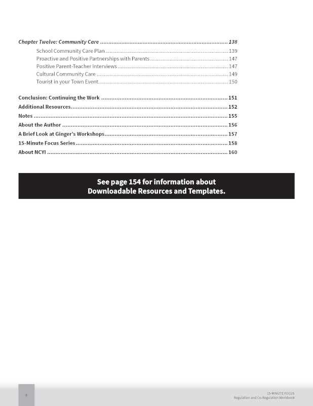 15-Minute Focus: Regulation and Co-Regulation Workbook