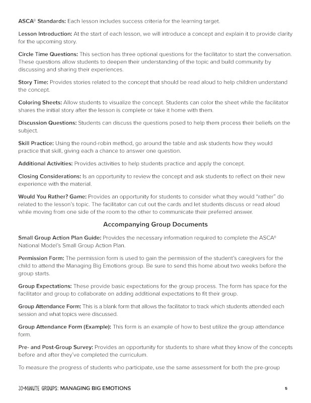 30-Minute Groups: Managing Big Emotions - NCYI Shop