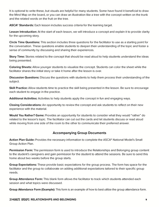 30-Minute Groups Relationships and Belonging